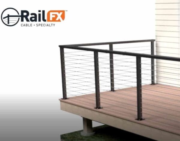 RailFX™ Surface Mount Intermediate Post for Cable Rail | The Deck Supply